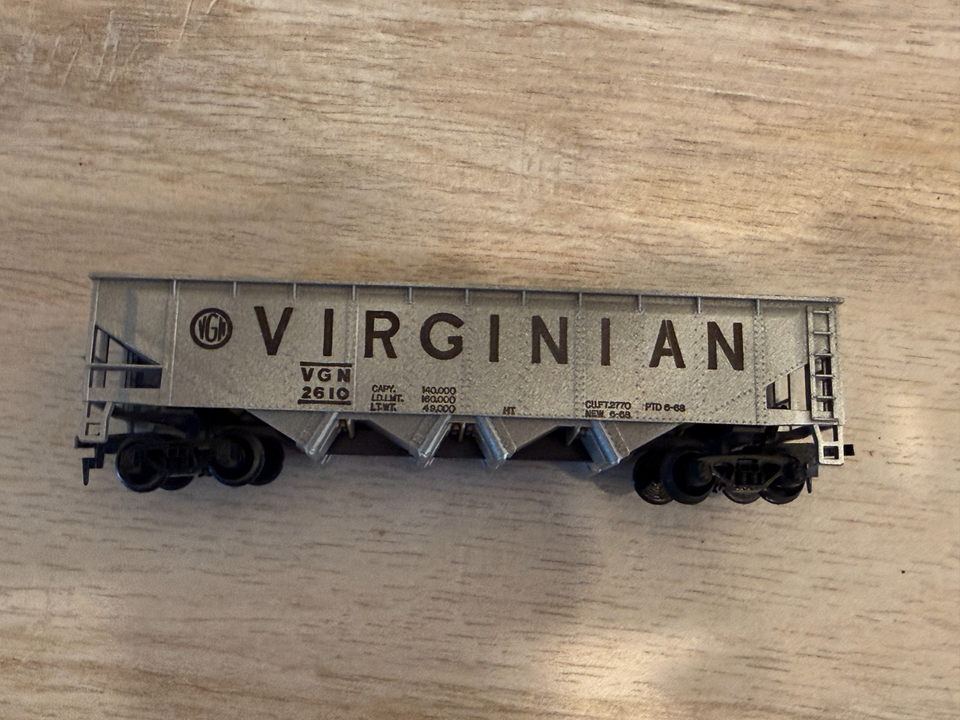 Vintage Tyco HO Scale Hopper Car Non-Operating Virginian 344C in ...