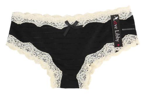Women's Lace Trimmed Sexy Lingerie Striped Two Tone Black Boyshorts | eBay