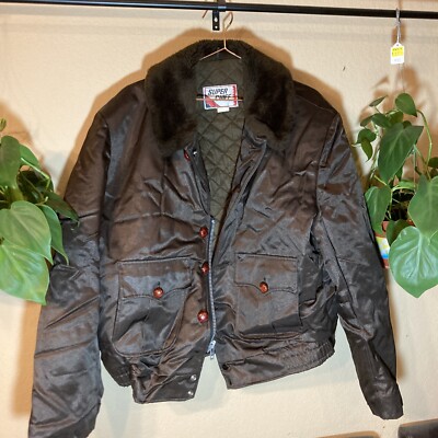 SUPER CHIEF Fur Collar Police Officer/Fire/Military Bomber Jacket Size ...