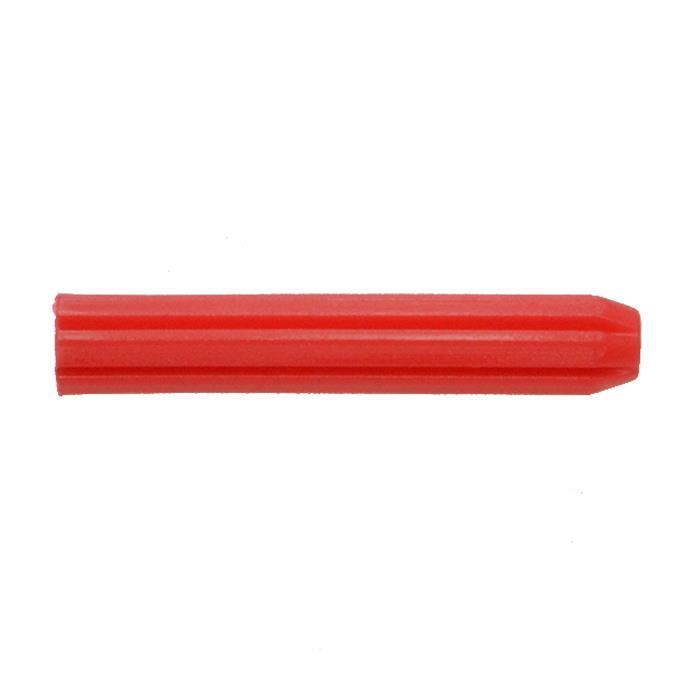 Pack of 50 Red PVC 6mm x 35mm Masonry Star Wall Plug Anchor suit 8-9g ...