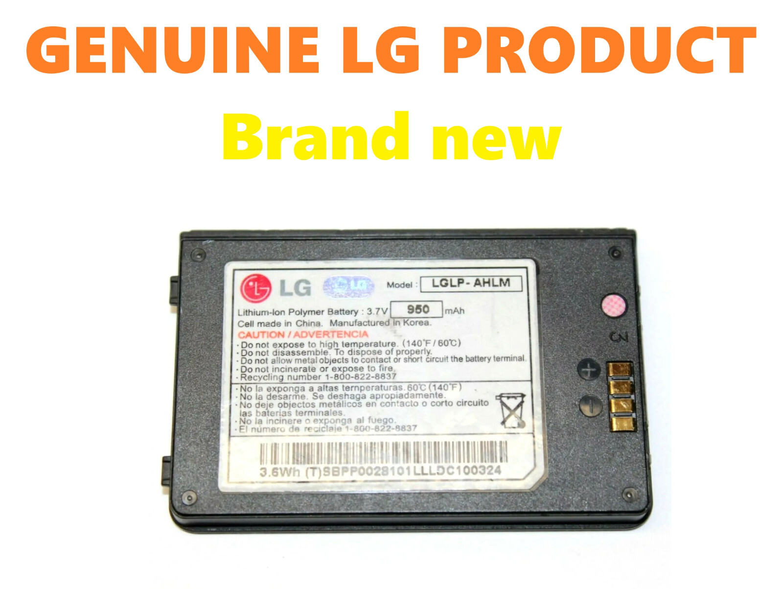 LG LGLP-AHLM Cellphone Li-Ion Battery 3.7V 950mAh for Env Touch VX11000 ...