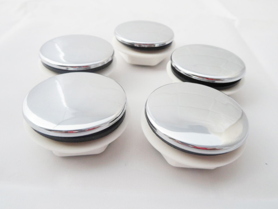 SINK/TAP HOLE COVER/CAP CHROME PLASTIC | eBay UK