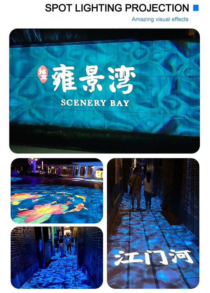 40W-600W Custom 4 Logo Waterproof AD Sign Auto-swtich LED Gobo ...