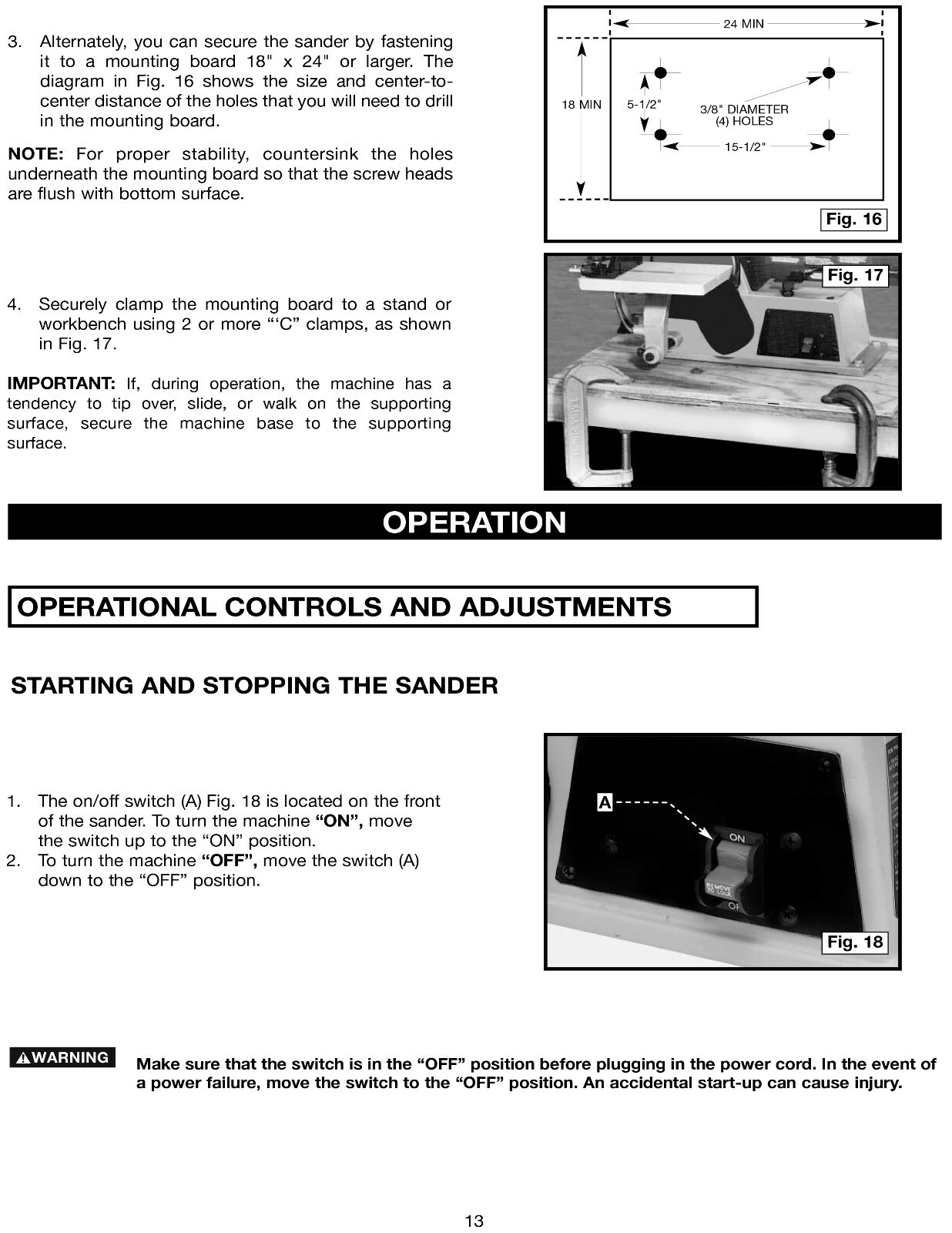 Delta 4" Belt 6" Disc Sander Model SA446 Instruction & Parts List ...