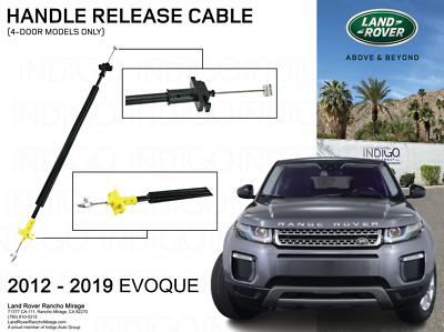 Range Rover Evoque Front Exterior Handle Door Lock Latch Release Cable ...