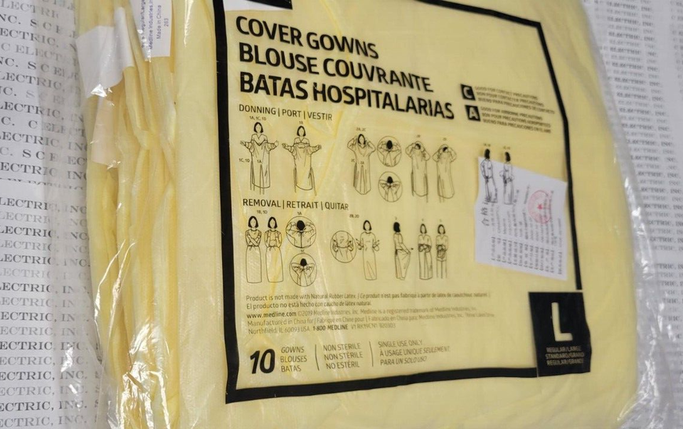 MEDLINE 263 COVER GOWN SIZE L - 10 PACK | eBay