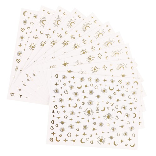 10 Pcs Manucure DIY Nail Stickers Éclat À Ongles Décor Nail Foil Wrap ...