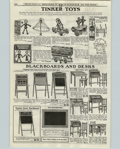 1922 PAPER AD Tinker Toys Tom & Belle Choo Choo King Daisy Pop Guns Air ...