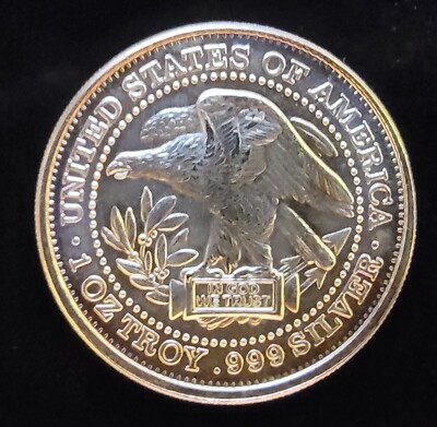USA World Trade Unit Eagle Scales Rare Bullion-999 Silver 1 Oz Ounce ...