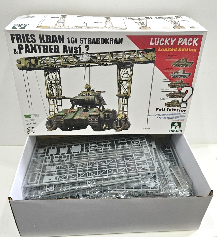 1/35 TAKOM FRIES KRAN 16T STRABOKRAN & PANTHER FULL INTERIOR #2108 NEW ...
