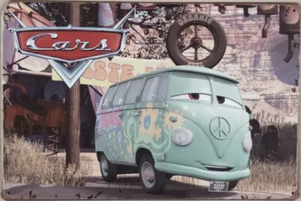Disney Pixar Cars Fillmore metal hanging wall sign | eBay