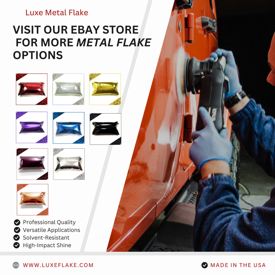 1oz (30ml) Bright Ocean Green .015" Metal Flake - Auto Paint, Gelcoat ...