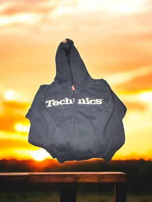 Toddler Hoodie Size 3T BLACK w/ TECHNICS ON FRONT AND IMAGE ON BACK | eBay