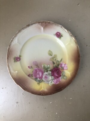 Antique Germany Hand Painted Plate Roses 7” Mark Is 3 Crowns | eBay