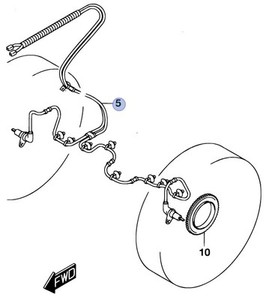 NEW Genuine Suzuki JIMNY ABS Speed Sensor Front Wheel Wheels TYPE2-9 ...