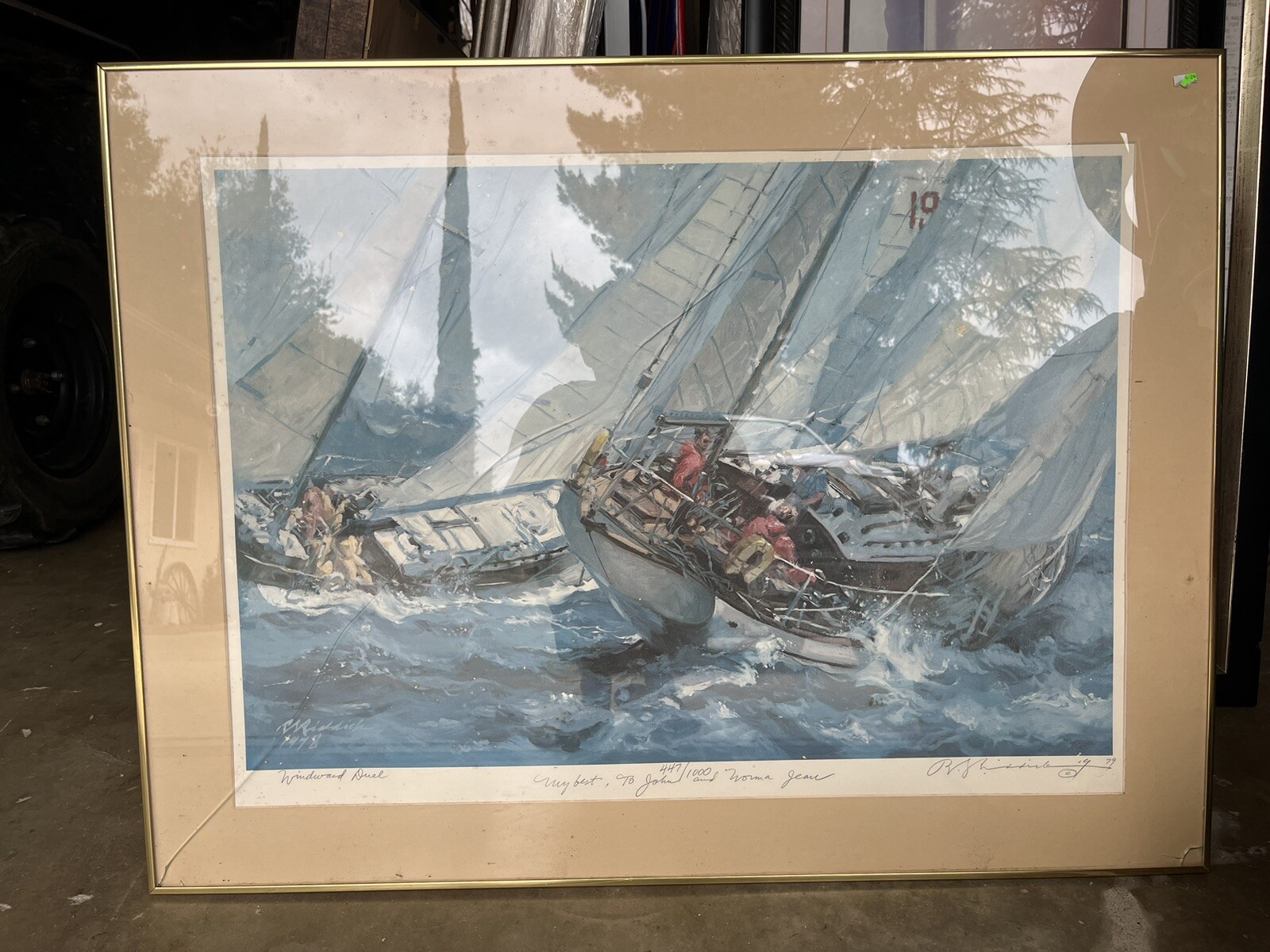 Ron Riddick Painting Windward Duel | eBay