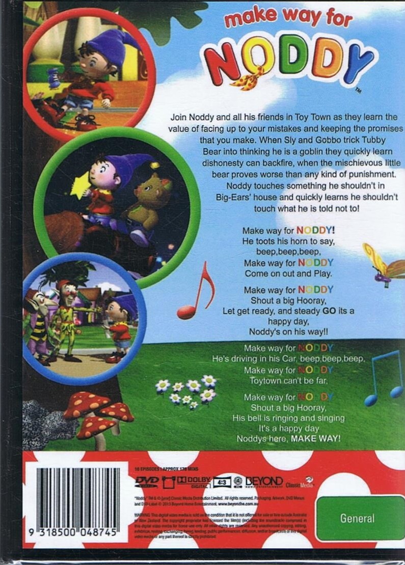 MAKE WAY FOR NODDY DVD Toytown Can't Be Far Away NEW & SEALED Free Post ...
