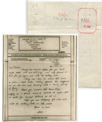 AIRGRAPH CANADA 1942.8 CA/2 from Port Albert, M.P.O. - red octag censor on back | eBay