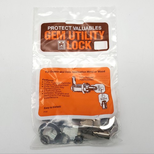 Fort Lock Cam Lock MFW-1078 AD 7/8" Cylinder GEM Tubular Keys 7 Pin NOS ...