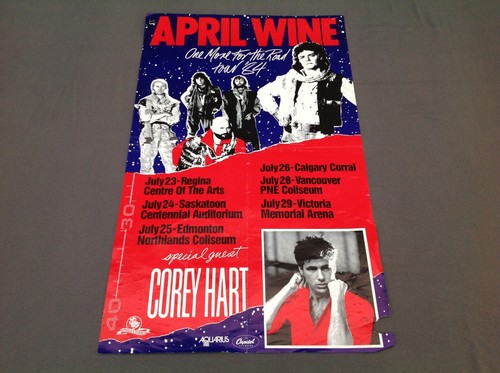 1984 April Wine & Corey Hart Concert Tour Poster | eBay
