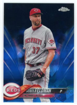 2018 Topps Chrome Sapphire Scott Feldman Cincinnati Reds #57 | eBay