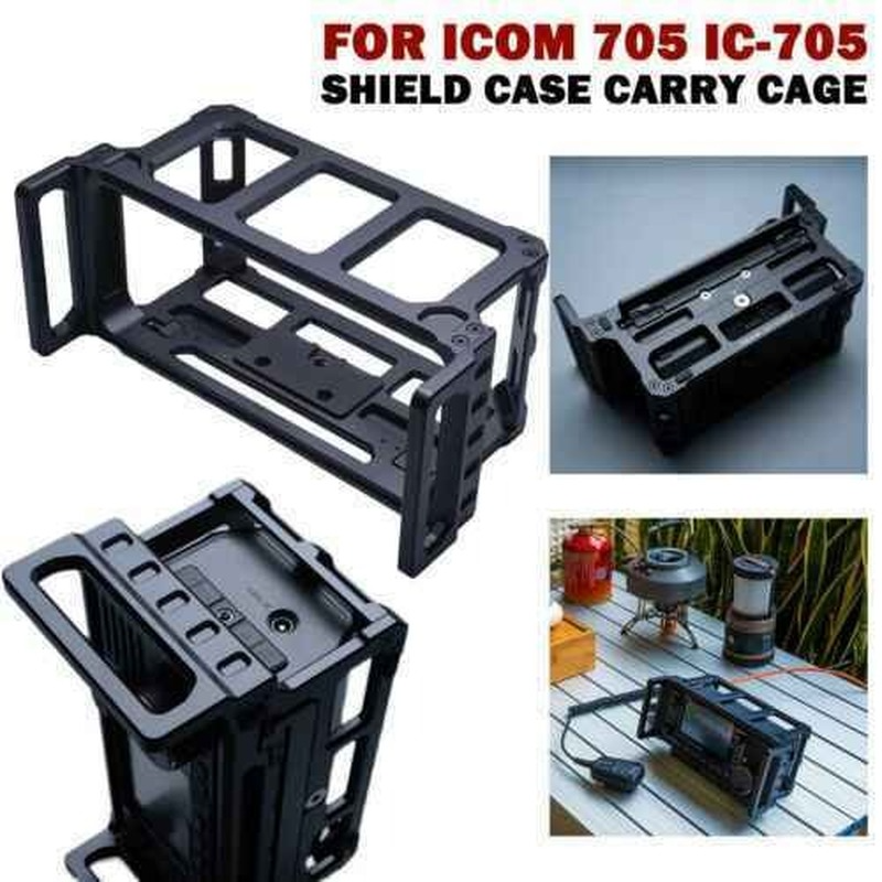 WINDCAMP ARK-705 Black Shield Case Carry Cage Black for ICOM 705 IC-705 ...