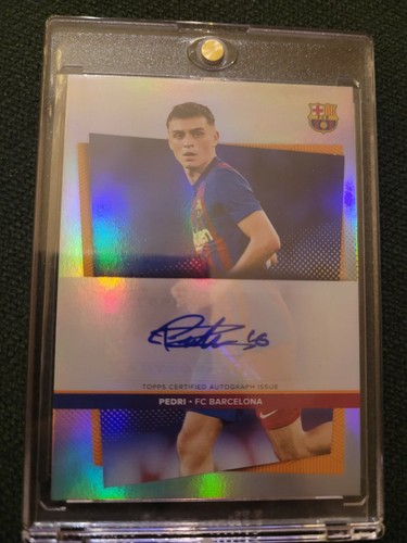 Topps Pedri Autograph Barcelona Team Set 2021/22 Orange foil /25 | eBay