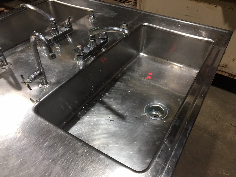 Big Stainless Steel Double Basin Island Top Science Lab Sink Industrial ...