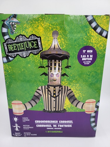 NEW Beetlejuice Carousel Ground Breaker 12ft Inflatable Partu City ...