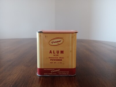 Vintage Purepac Alum Powdered Tin Purepac Corp New York, NY and Chicago ...