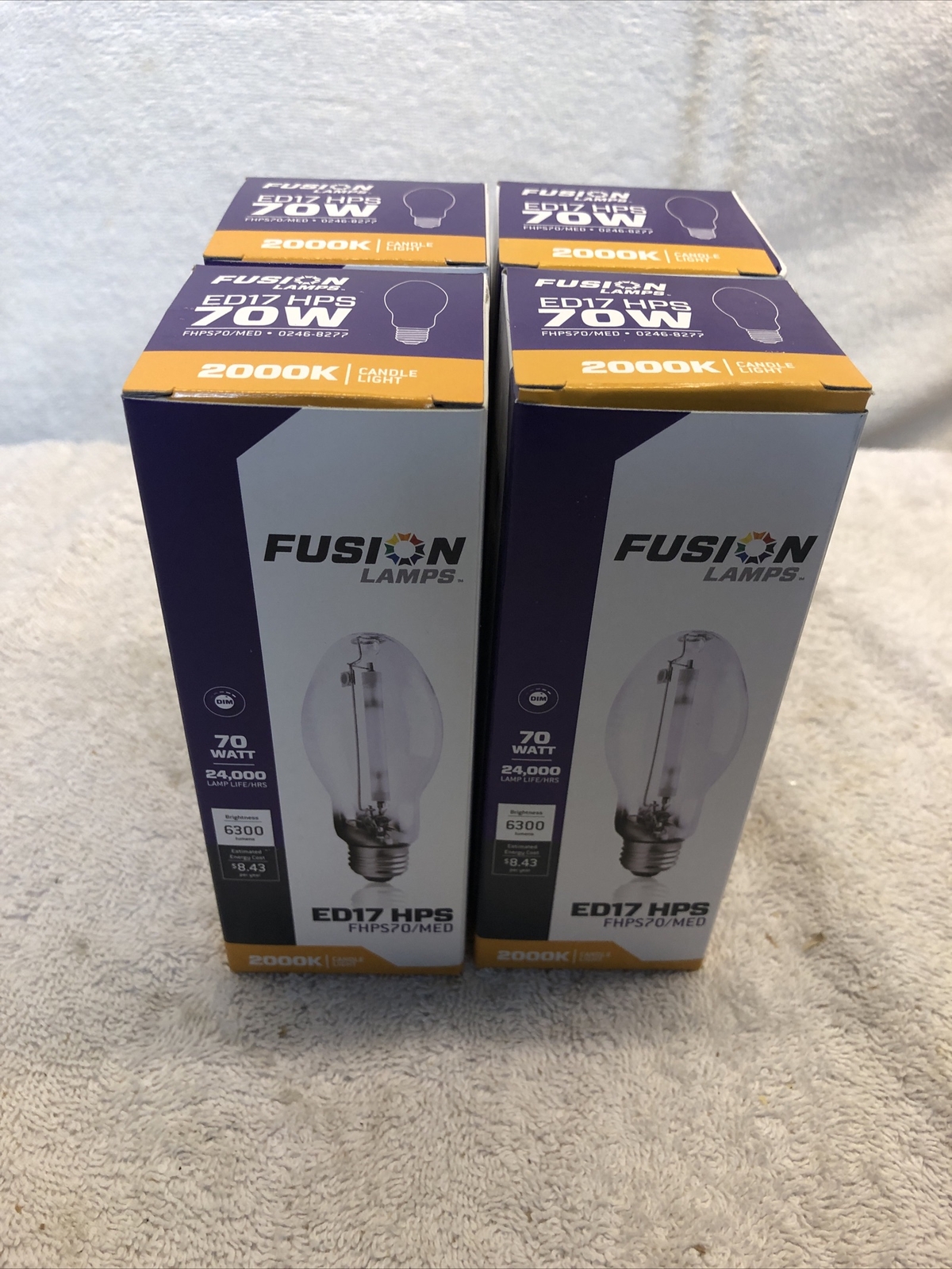 Lot of 4 Fusion HPS70W/MED/ED17 70W Lamps Bulbs (3763) | eBay