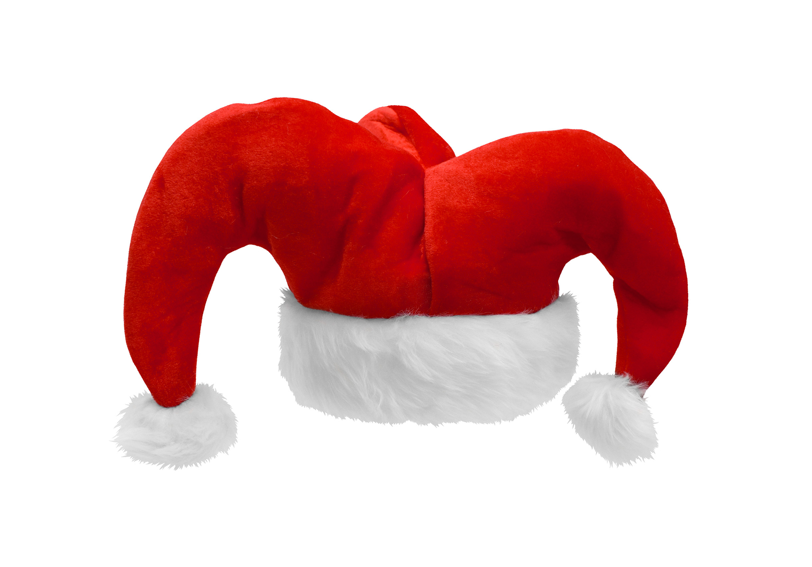 Unisex Red White Ugly Christmas Sweater Elf Santa Jester Hat Cap ...