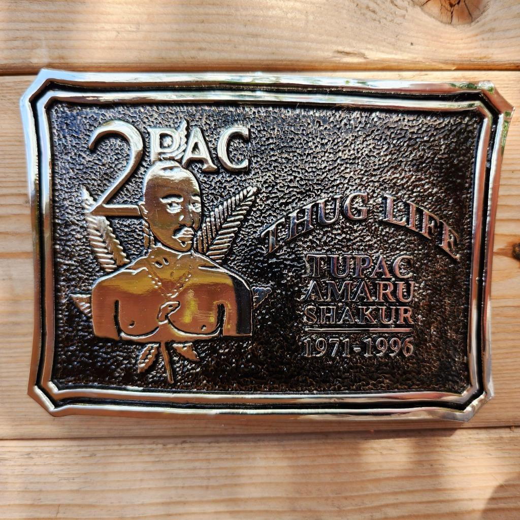 NEW 2PAC 2 PAC HIPHOP THUG LIFE RAP SILVER AND BLACK TUPAC MUSIC BELT ...