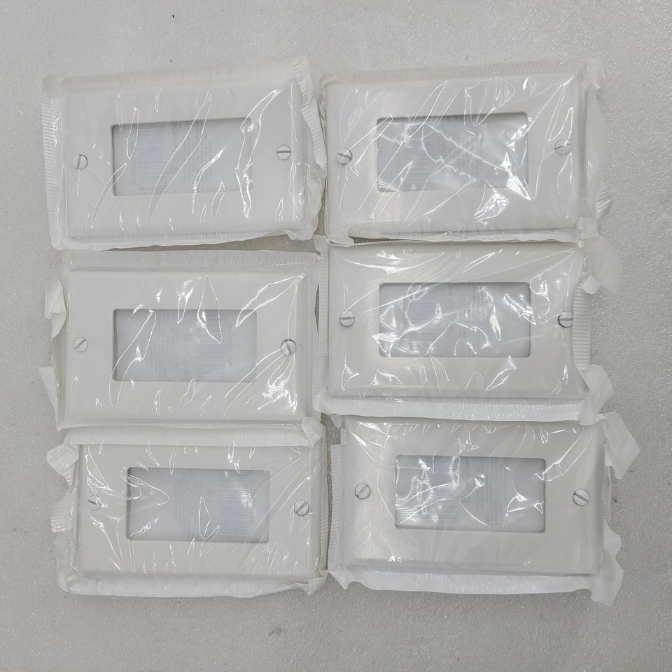 Leviton Decora Plastic Wall Plates WHITE 6 Pack 80401-WMP | eBay