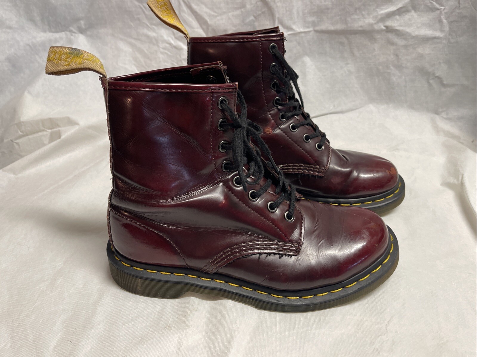 Doc Martens 14585 Vegan Cherry Red Boots Size US 8, U… - Gem