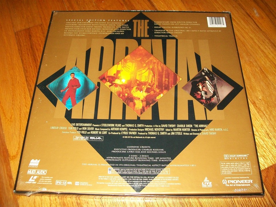 THE ARRIVAL 2-Laserdisc BOXED SET BRAND NEW SEALED MINT CONDITION ...
