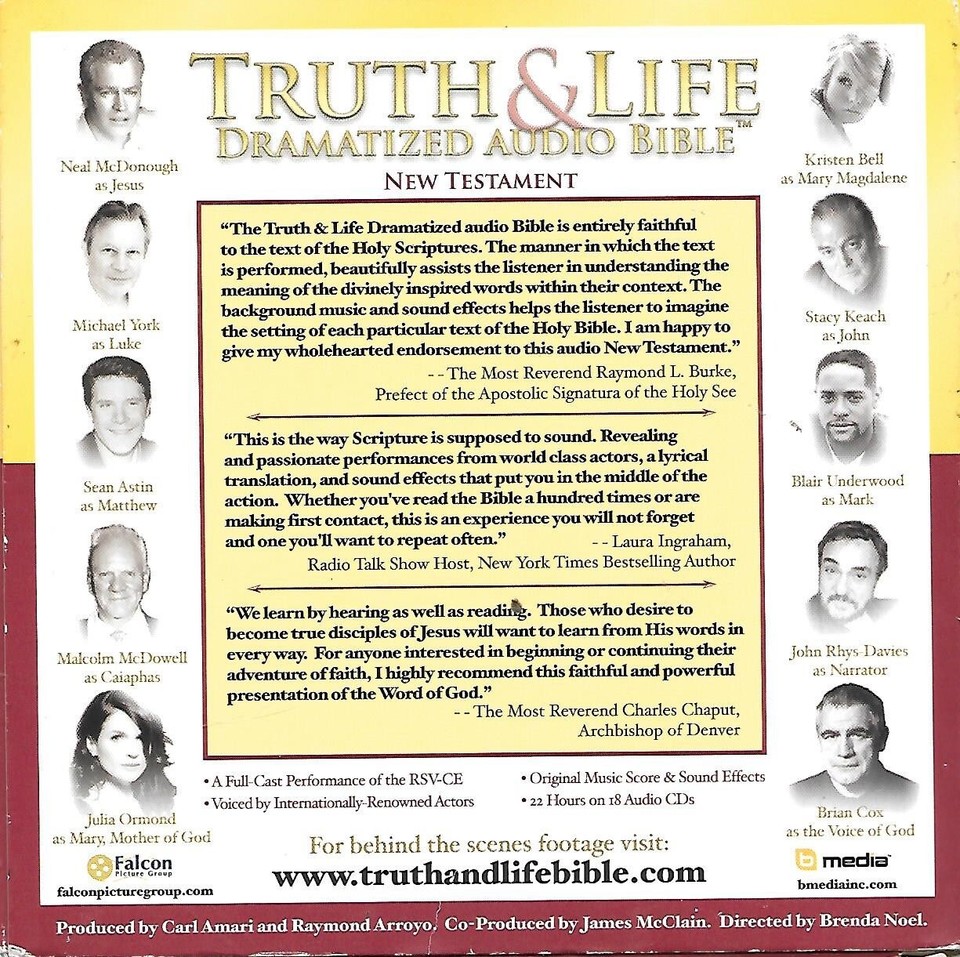 Truth and Life Dramatized Audio Bible New Testament - Box Ser - 18 ...