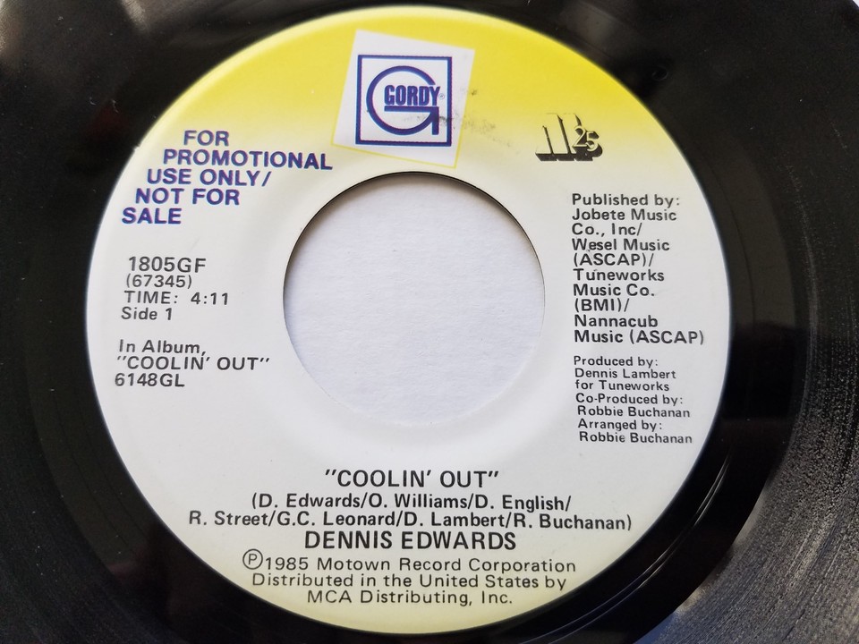 DENNIS EDWARD - Coolin Out 1985 MODERN SOUL FUNK Promo 7" THE ...