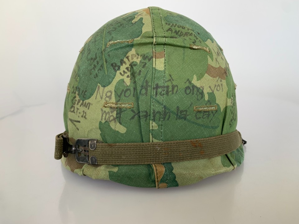 AMAZING Old M1 Helmet Signed Graffity UDT SEAL Marcinko Vietnam ...