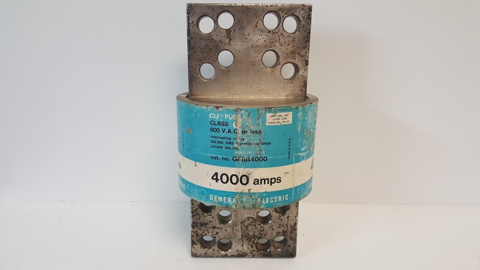 NEW OLD STOCK! GENERAL ELECTRIC CLF 4000A CLASS L CURRENT LIMITING FUSE ...