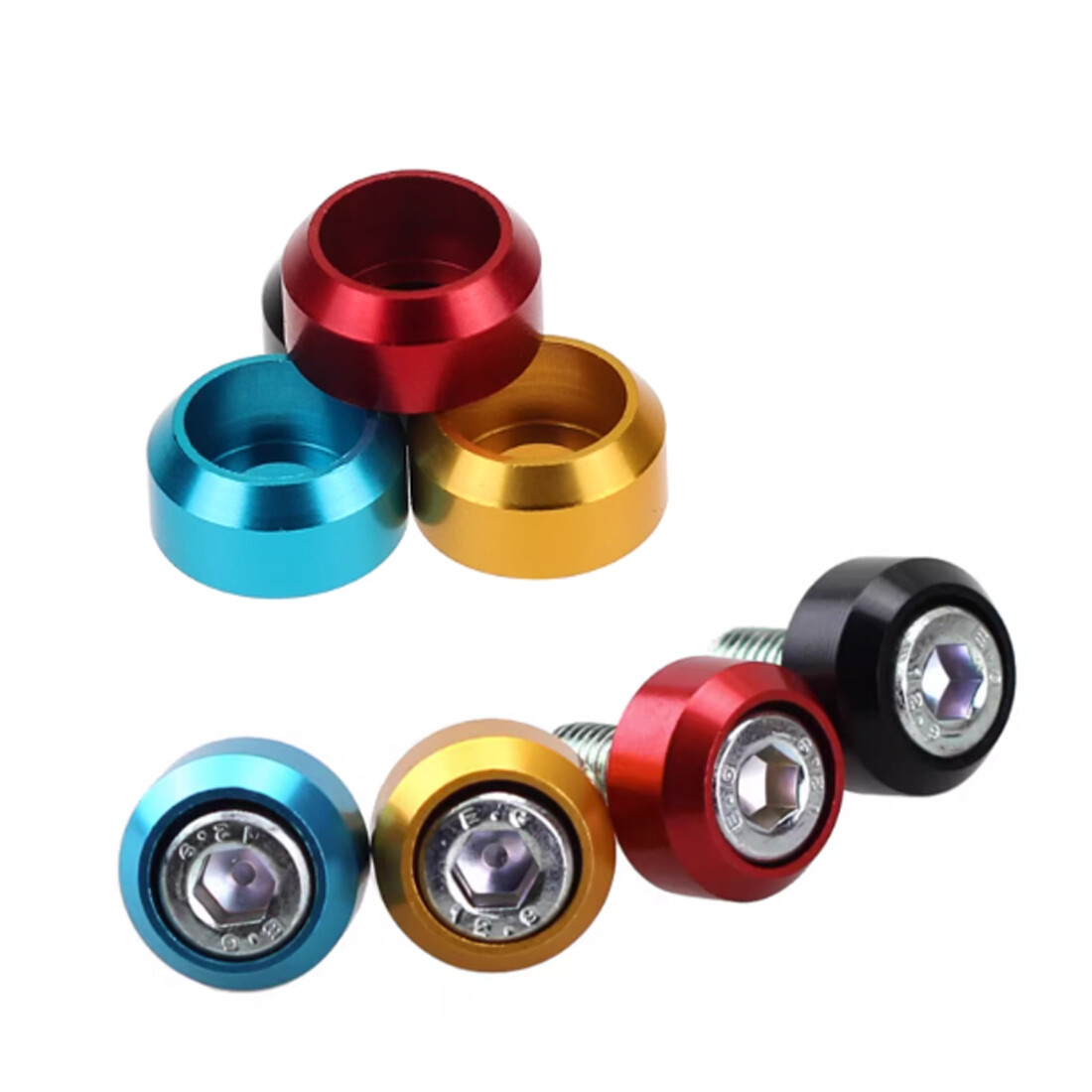 M2-M8 Aluminum Cone Cup Head Washers Anodised Gasket Load Spreading ...