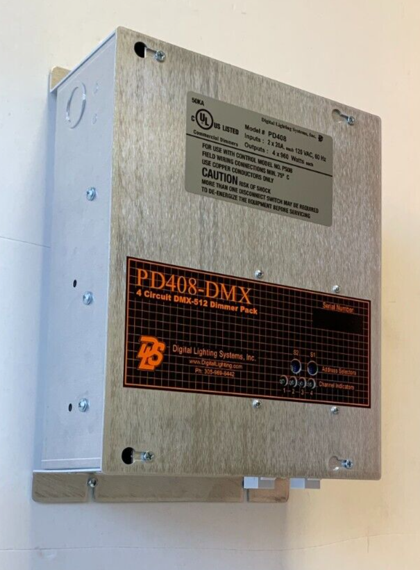 PD408-DMX-120 4x1000W @120V DMX dimmers, RJ45, for LED, MLV & Neon Made ...