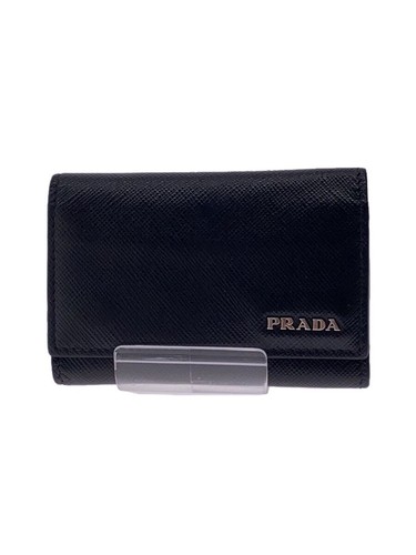 PRADA Key Case Leather BLK Men's | eBay