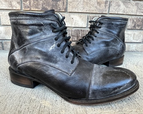 Freebird By Steven Mercer Men's 10 Distressed Leather Ankle Boots Gray ...