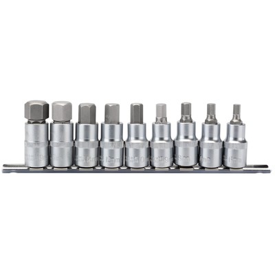 Draper Metric Hex Socket Bit Set 1/2" Sq Dr 55mm 9 Piece H6 to H19 ...