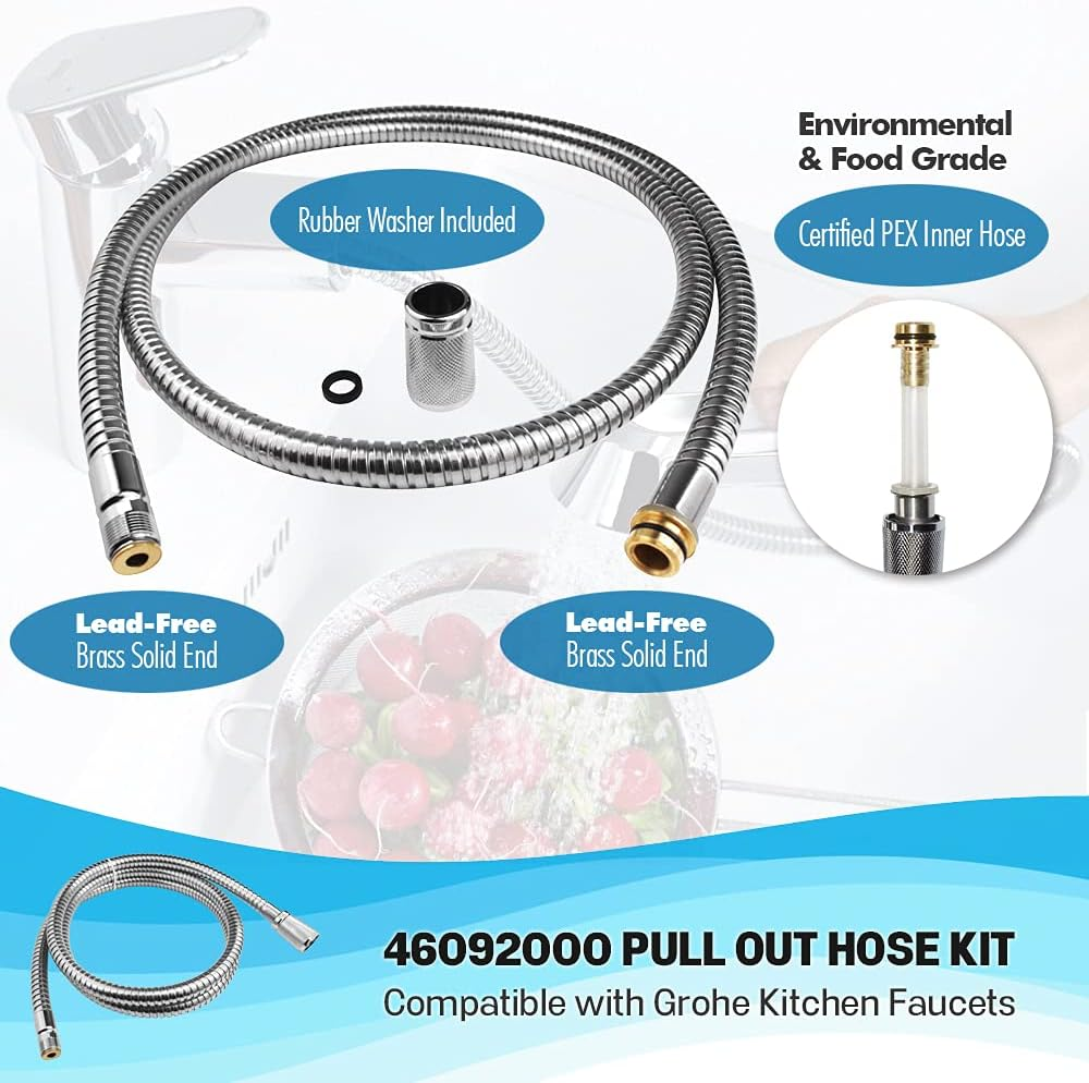 46092000 Pull Out Spray Hose for Grohe Kitchen Faucets Pull Down ...