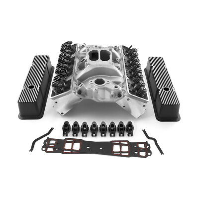 Chevy SBC 350 Straight Cylinder Head Top End Engine Combo Kit - Street ...
