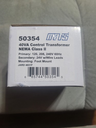 Mars Control Transformer 50354 40VA Primary 120 208 240 Secondary 24V ...