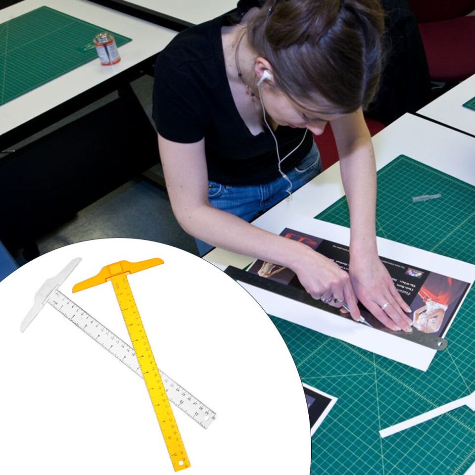 2PCS flexible ruler for sewing Clear Drawing Ruler Tee Ruler Measuring ...