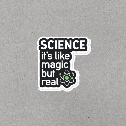 Science is Like Magic But Real Atom Vinyl Sticker for Students #5087 | eBay